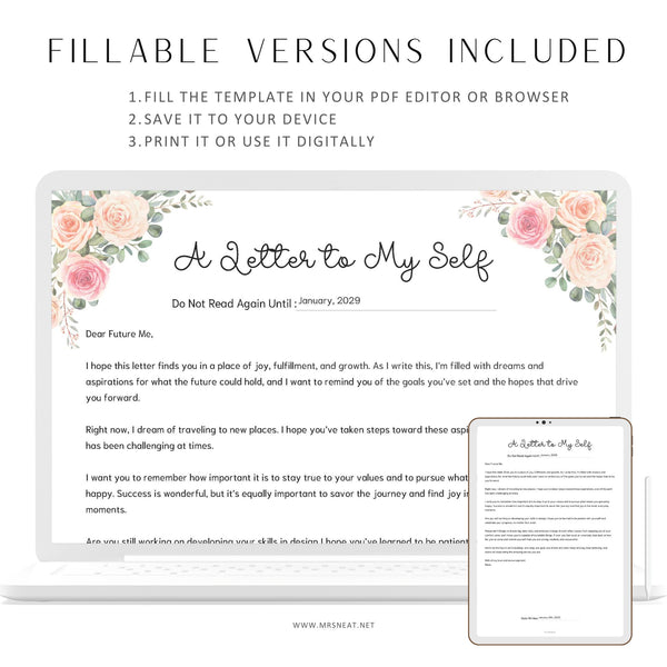 A Letter to Myself Printable - M527 – mrsneat