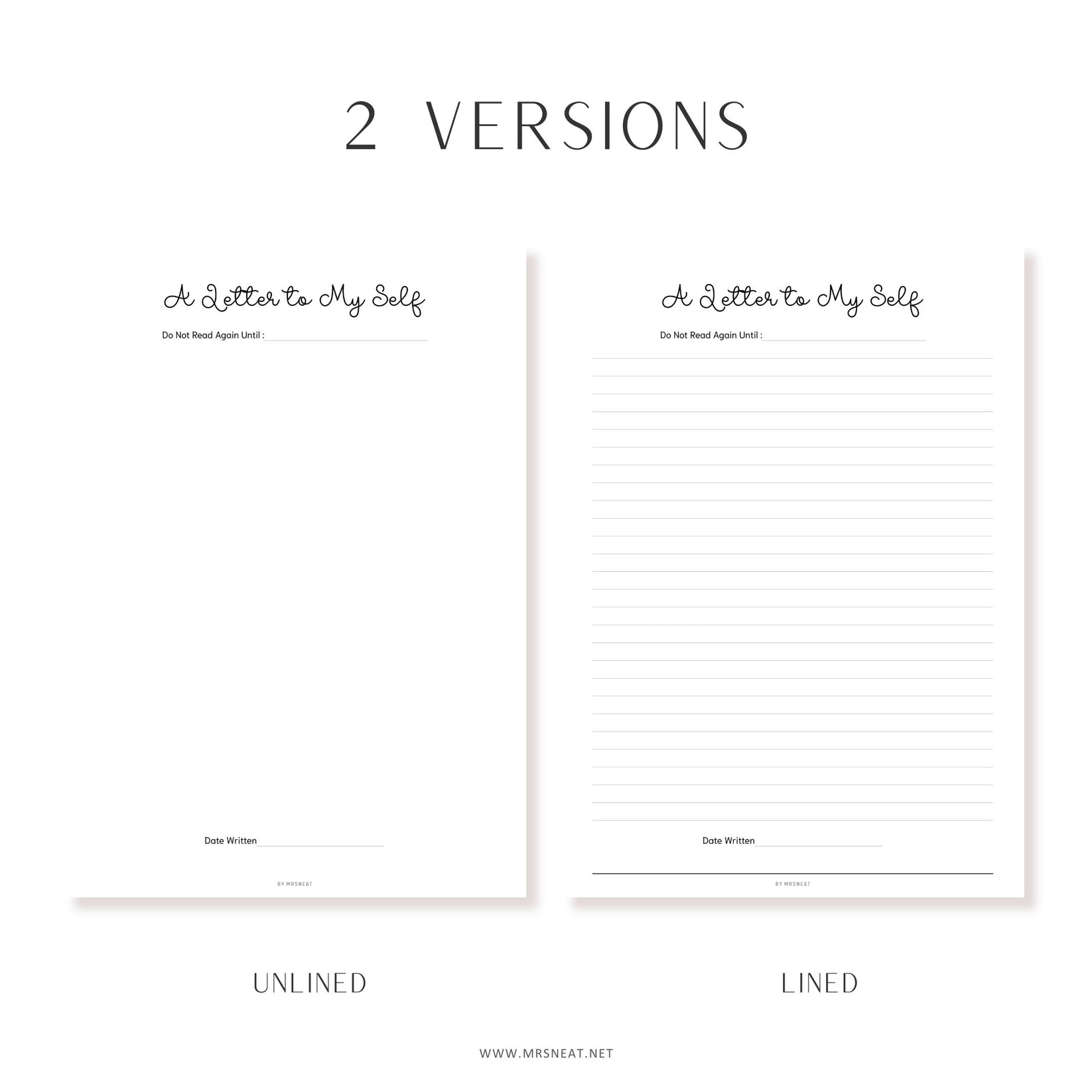A Letter to Myself Printable - M527 – mrsneat