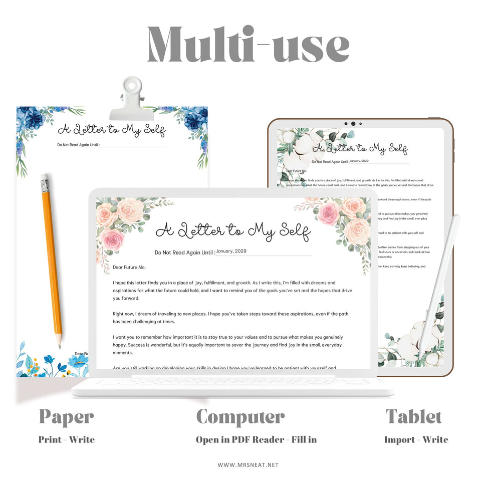 A Letter to Myself Printable - M527 – mrsneat