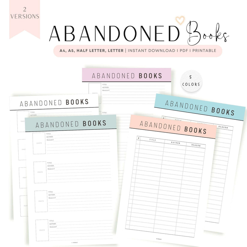 Abandoned Books Template Pdf – mrsneat