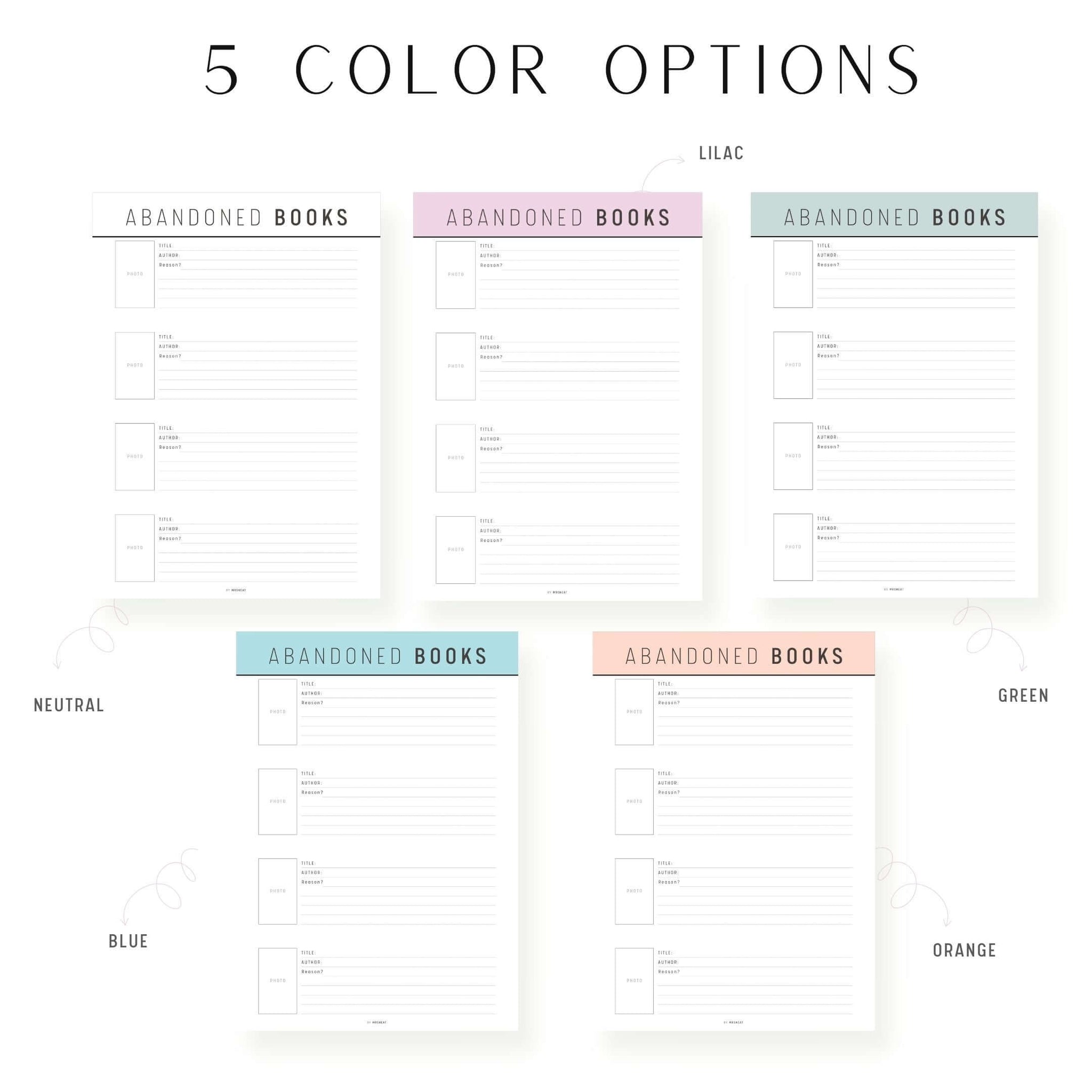 Abandoned Books Template Pdf – mrsneat