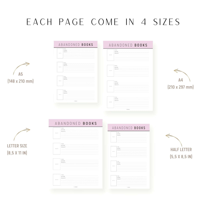 Abandoned Books Template Pdf - M228 – mrsneat