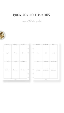 Any Year at a Glance Template Printable – mrsneat