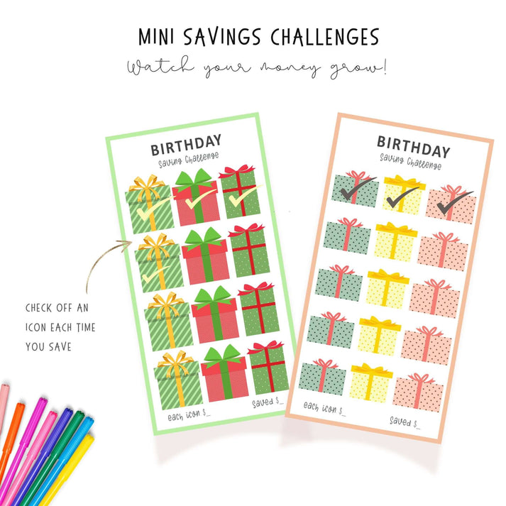 Birthday Gift Savings Challenge PDF – mrsneat