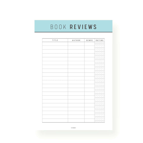 Book Reviews Template – mrsneat