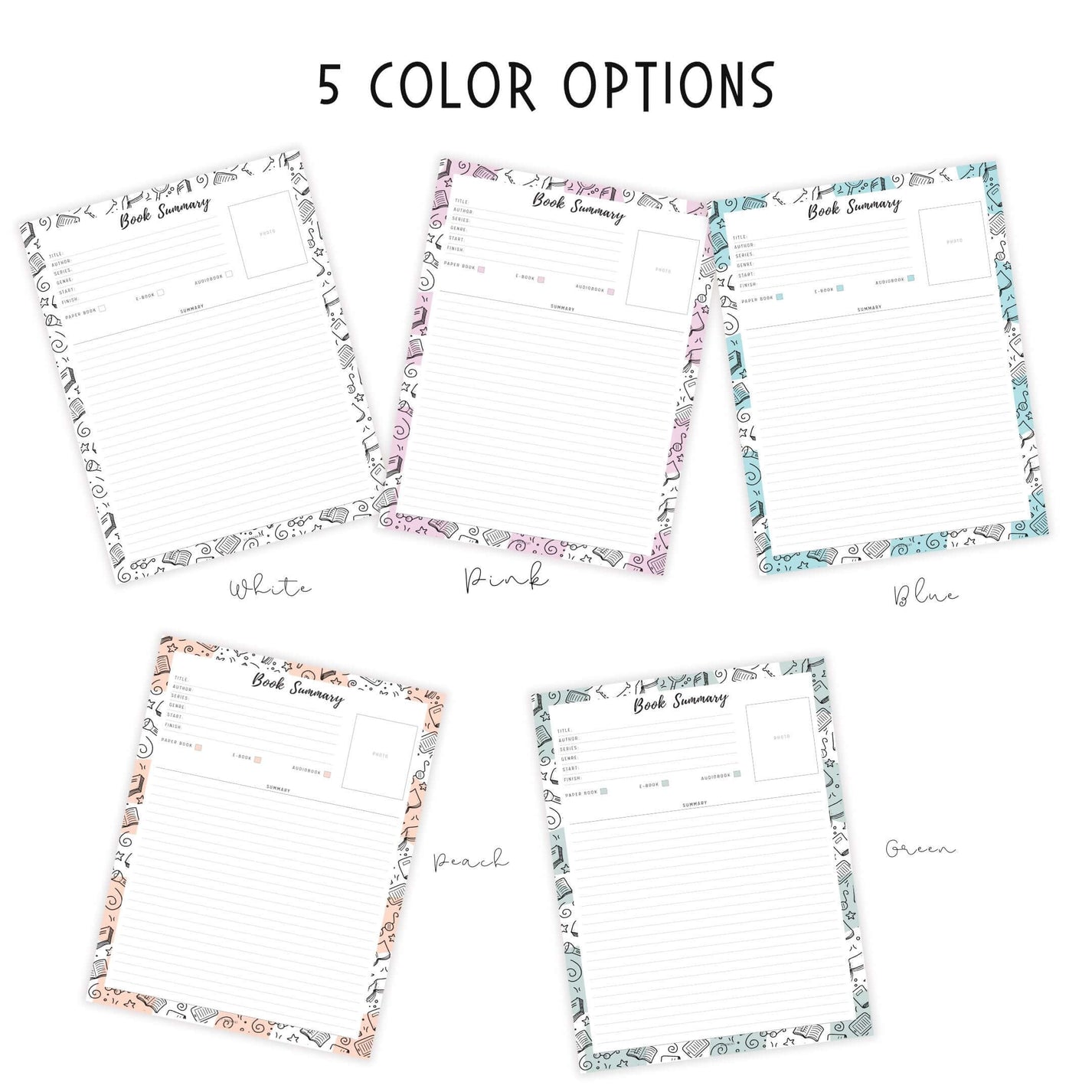 Book Summary Template Printable – mrsneat