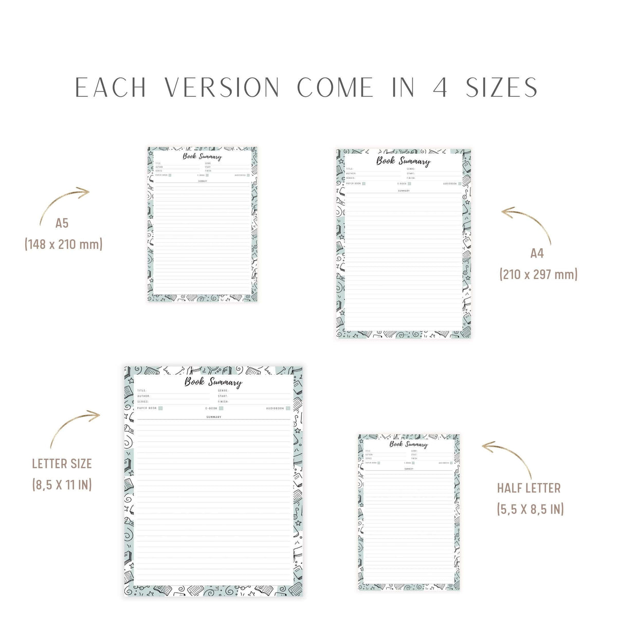 Book Summary Template Printable – mrsneat