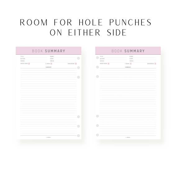 Book Summary Printable – mrsneat