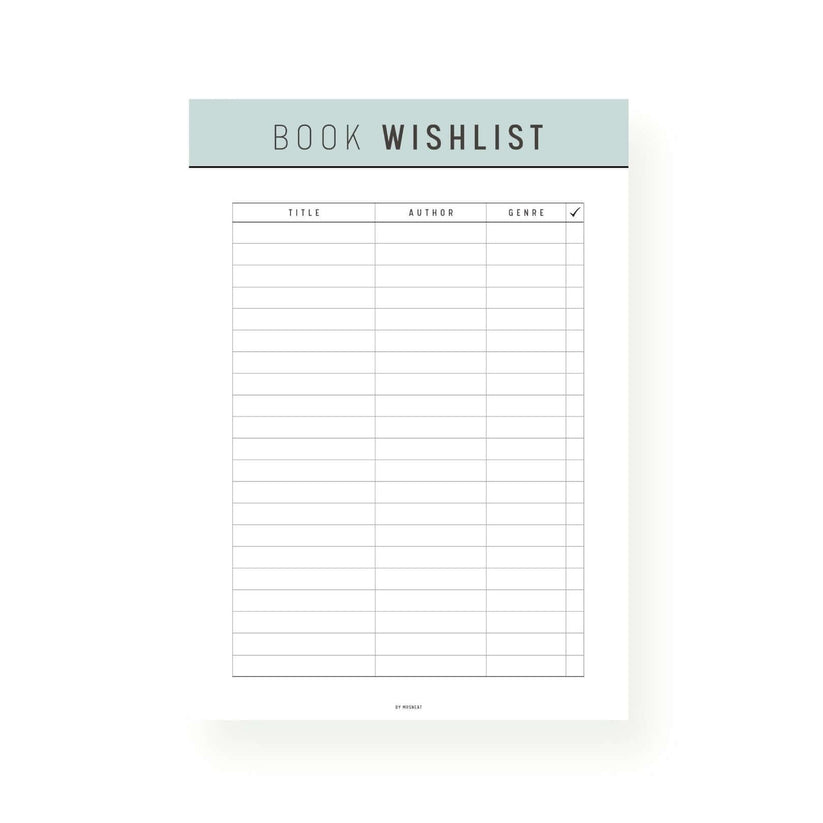 Book Wish List Printable – mrsneat