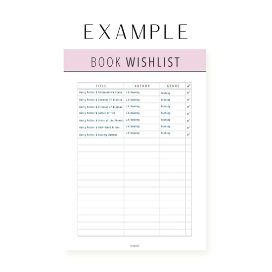 Book Wish List Printable – mrsneat