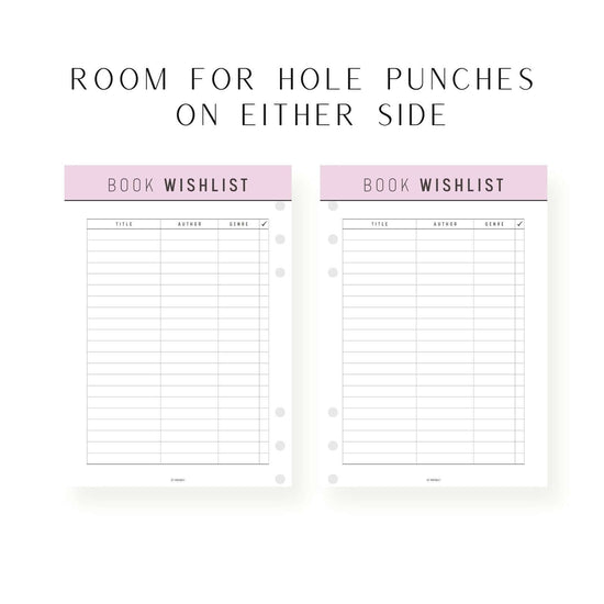 Book Wish List Printable – mrsneat