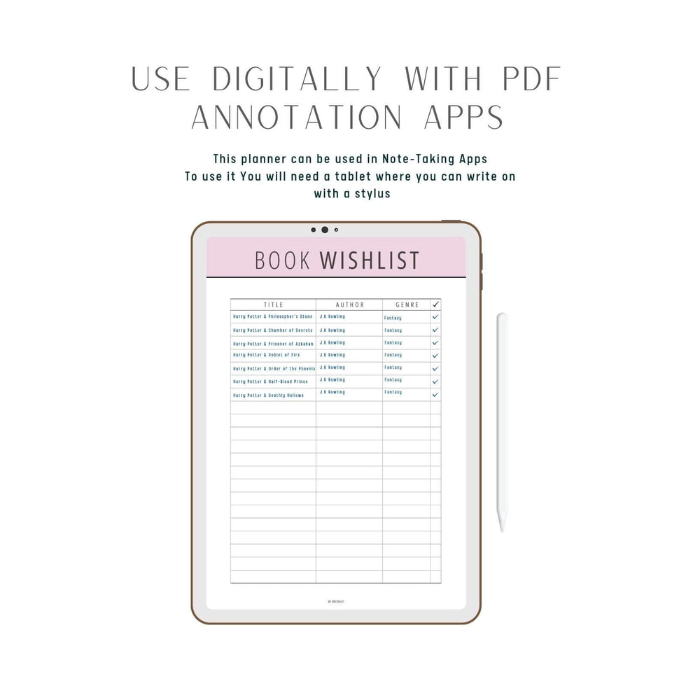 Book Wish List Printable – mrsneat