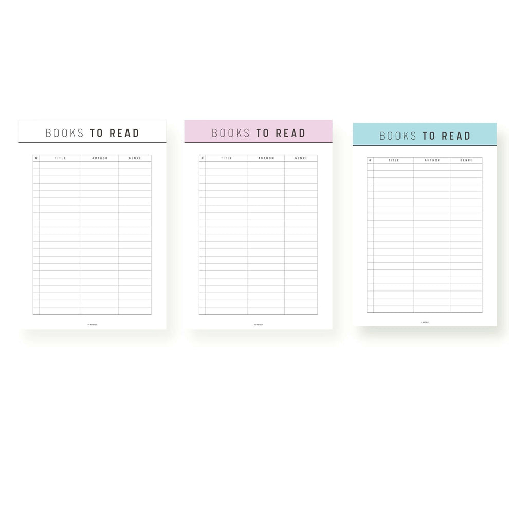 Books to Read List Template Printable - M219 – mrsneat