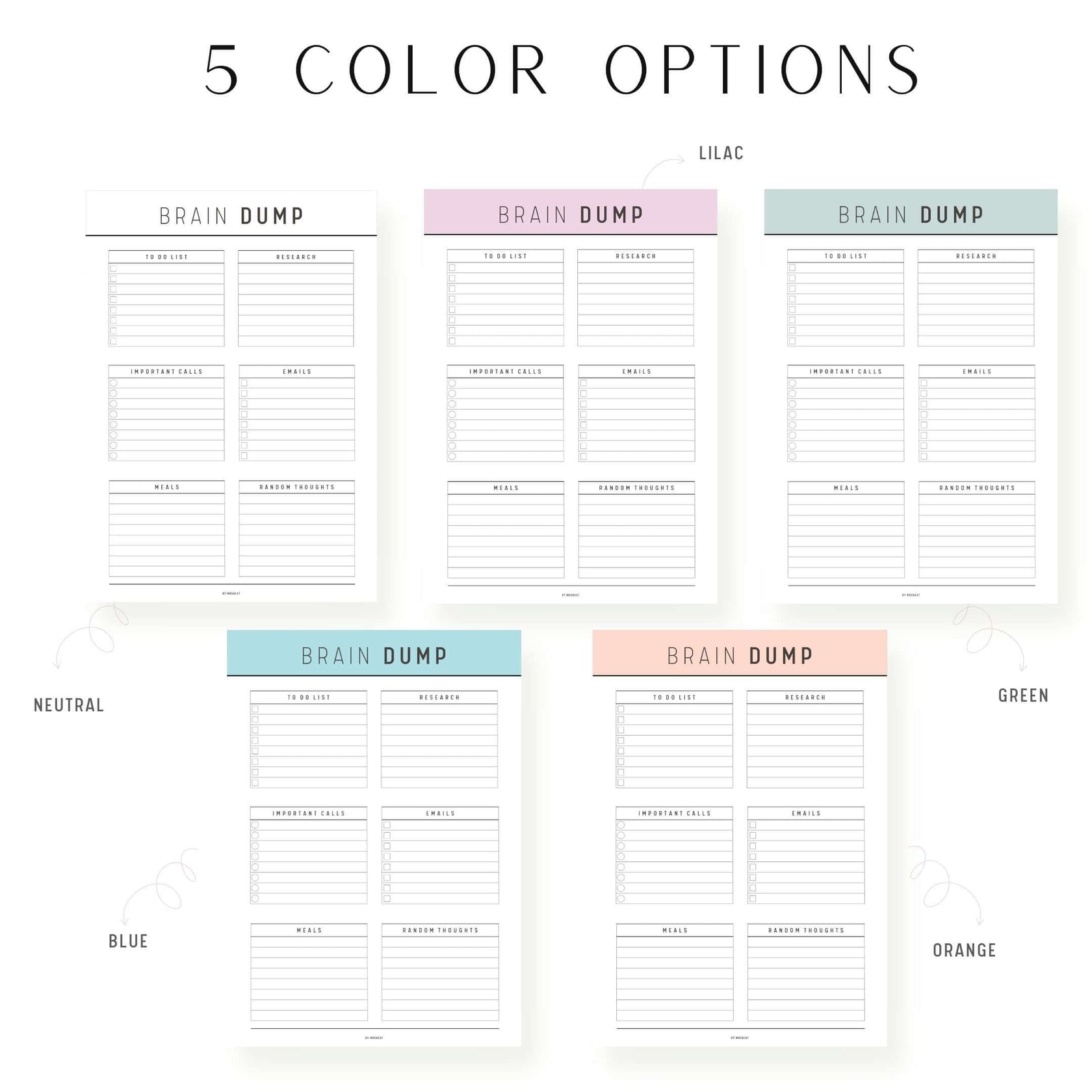 Brain Dump Page – mrsneat