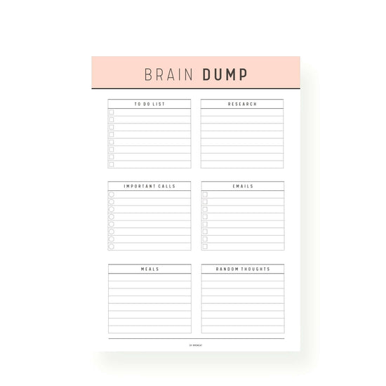 Brain Dump Page – mrsneat