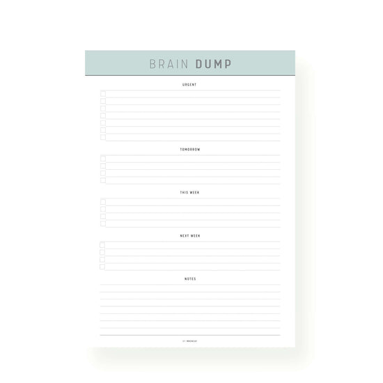 Brain Dump Template – mrsneat