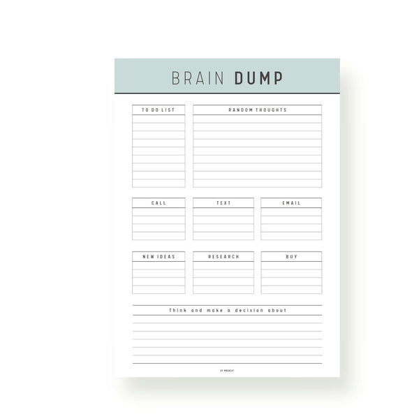 Brain Dump Printable - M237 – mrsneat