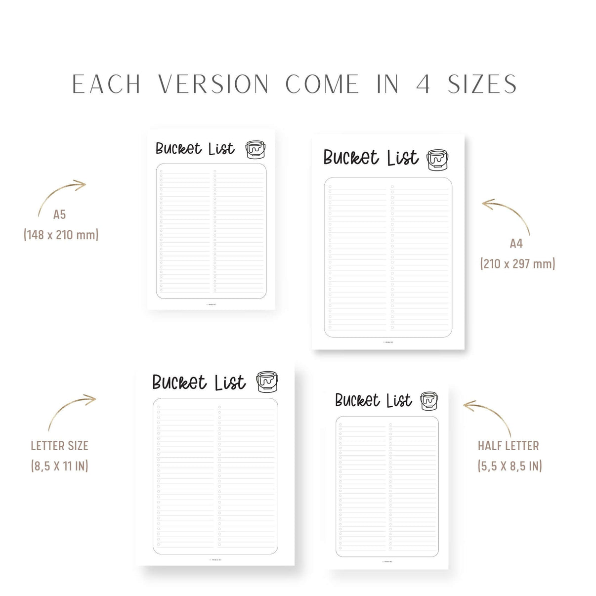 Bucket List Template Printable – mrsneat