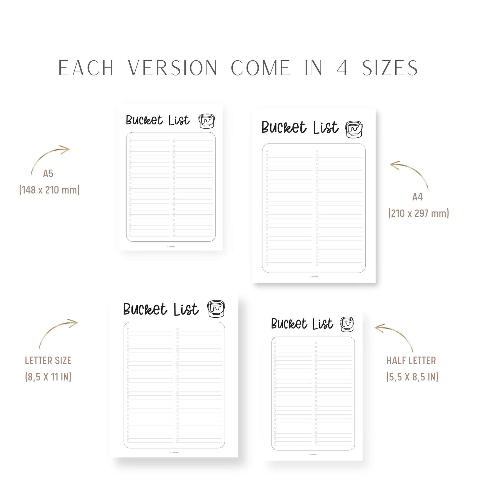 Bucket List Template Printable – mrsneat