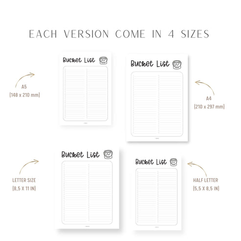 Bucket List Template Printable – mrsneat