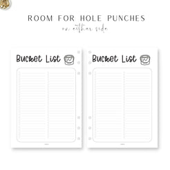 Bucket List Template Printable - M414 – mrsneat