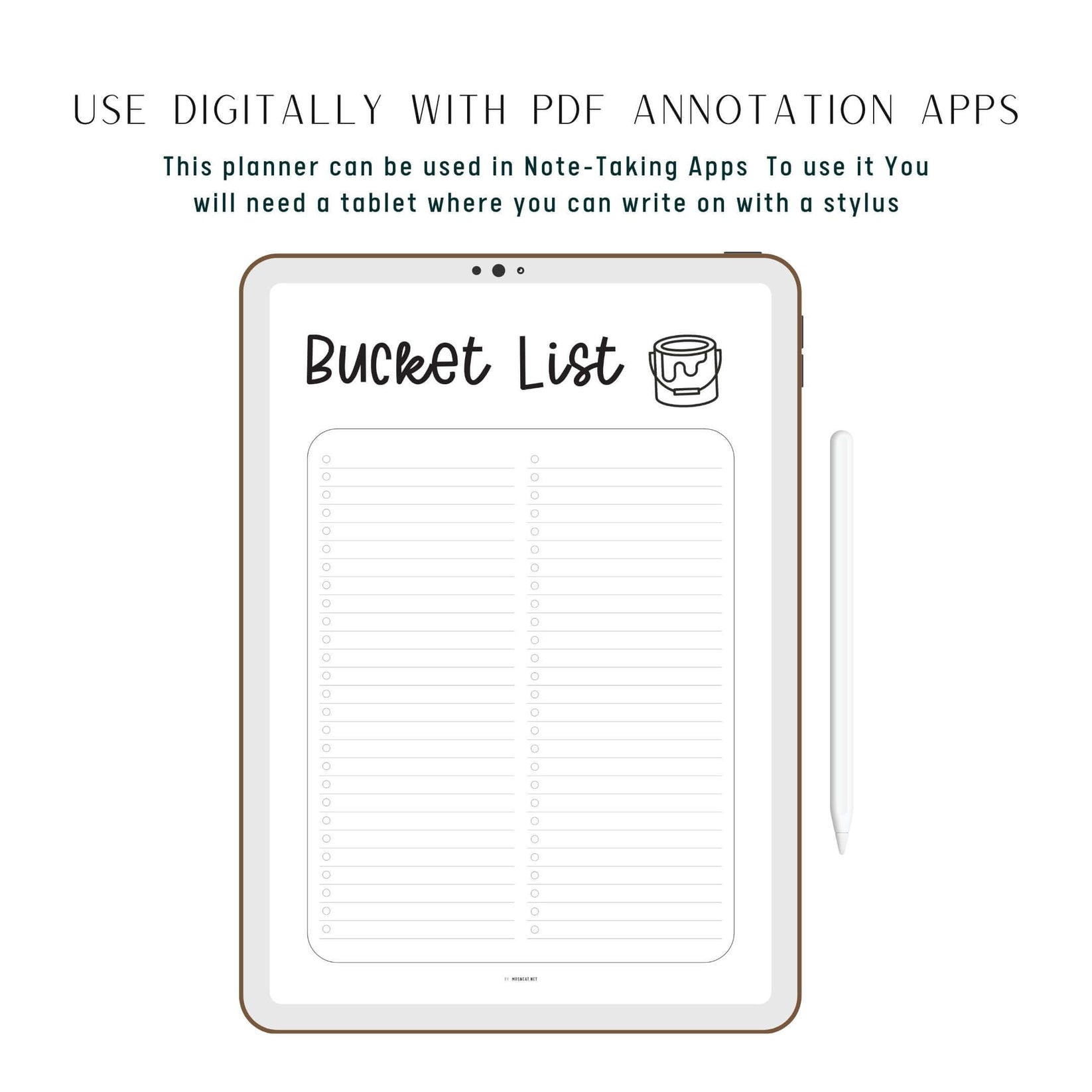 Bucket List Template Printable - M414 – mrsneat