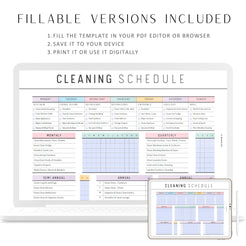 Colorful Cleaning Schedule Template - M320 – mrsneat
