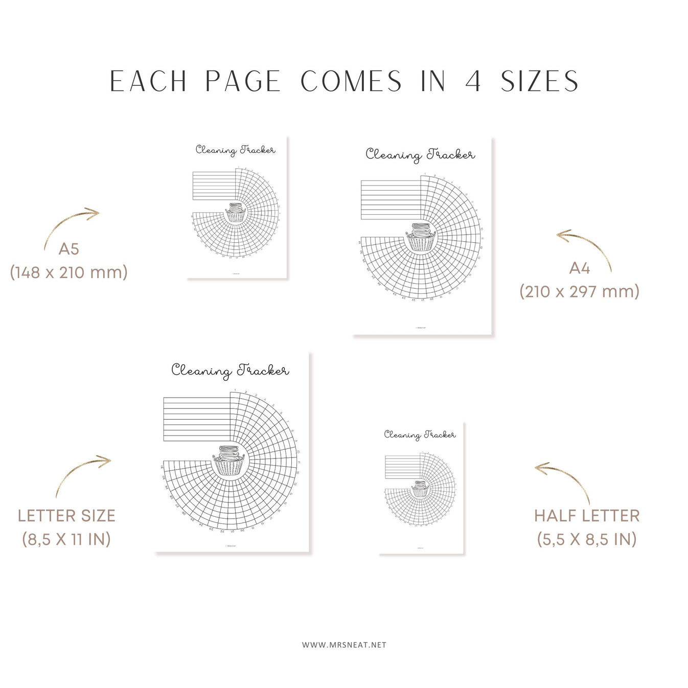 Cleaning Tracker Printable - M543 – mrsneat