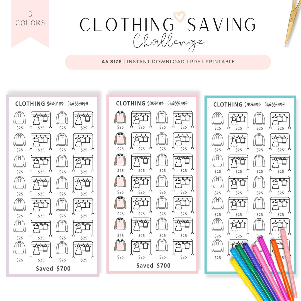 New Clothes Saving Challenge A6 - M358 – mrsneat