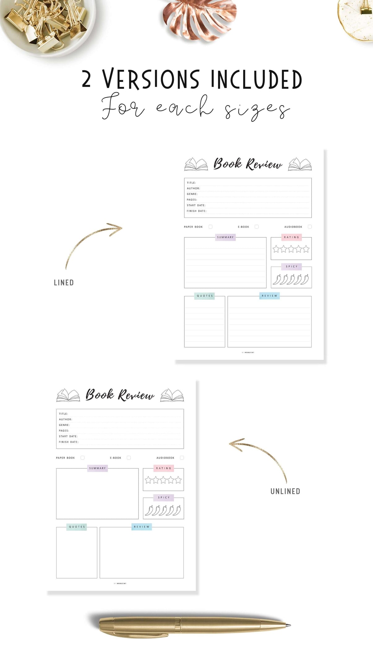 Colorful Book Review Template Vol.02 - M334 – mrsneat