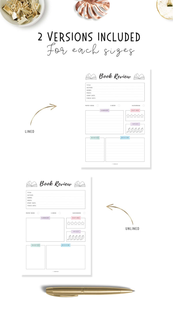 Colorful Book Review Template Vol.02 - M334 – mrsneat