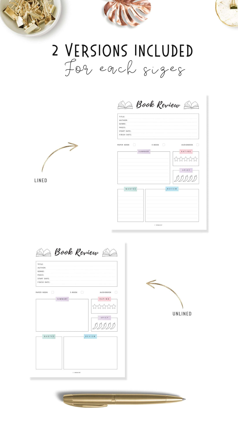 Colorful Book Review Template Vol.02 - M334 – mrsneat