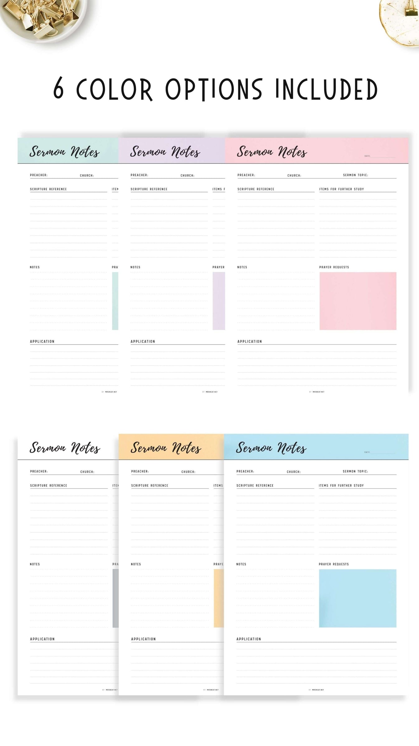 Printable Sermon Notes PDF – mrsneat