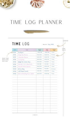 Time Management Planner Printable- M326 – mrsneat
