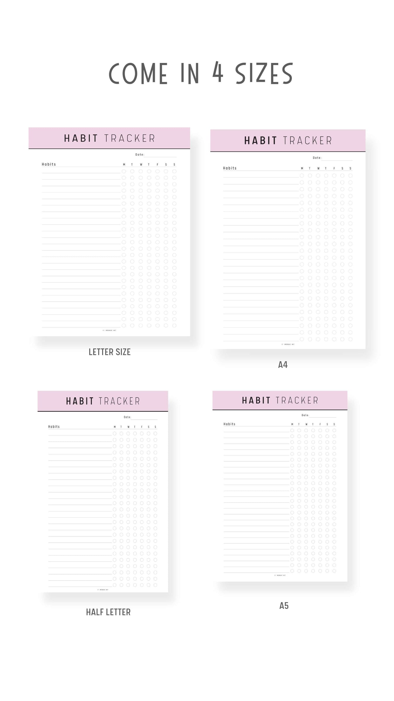 Weekly Habit Tracker Template Printable – mrsneat