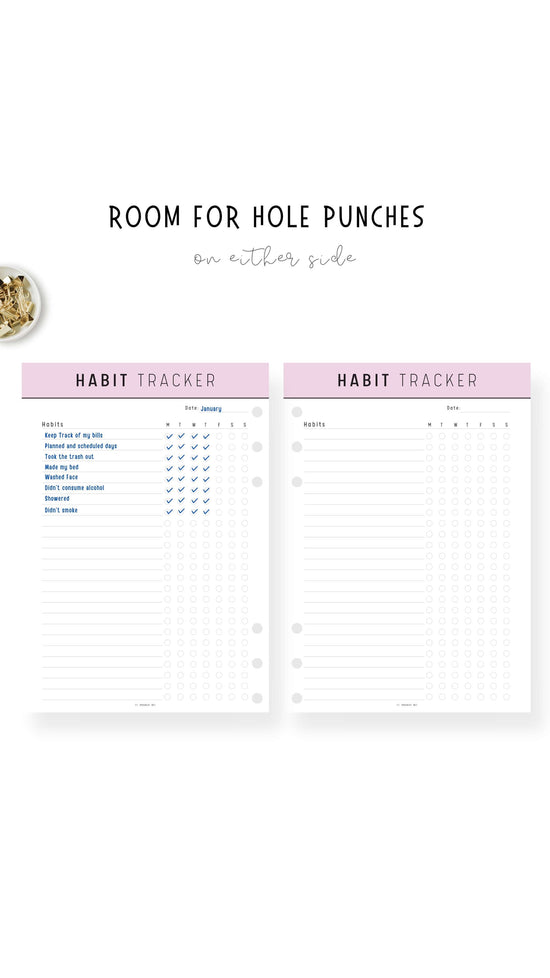Weekly Habit Tracker Template Printable – mrsneat