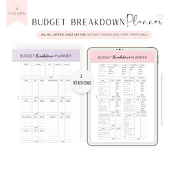 Budget Breakdown Planner Template – mrsneat