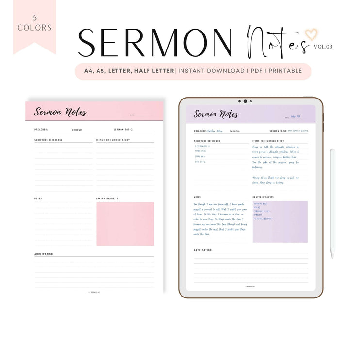 Printable Sermon Notes PDF – mrsneat