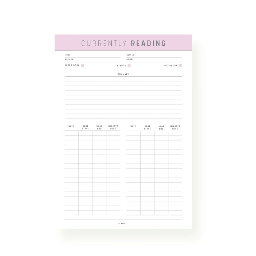 Currently Reading Template Printable – mrsneat