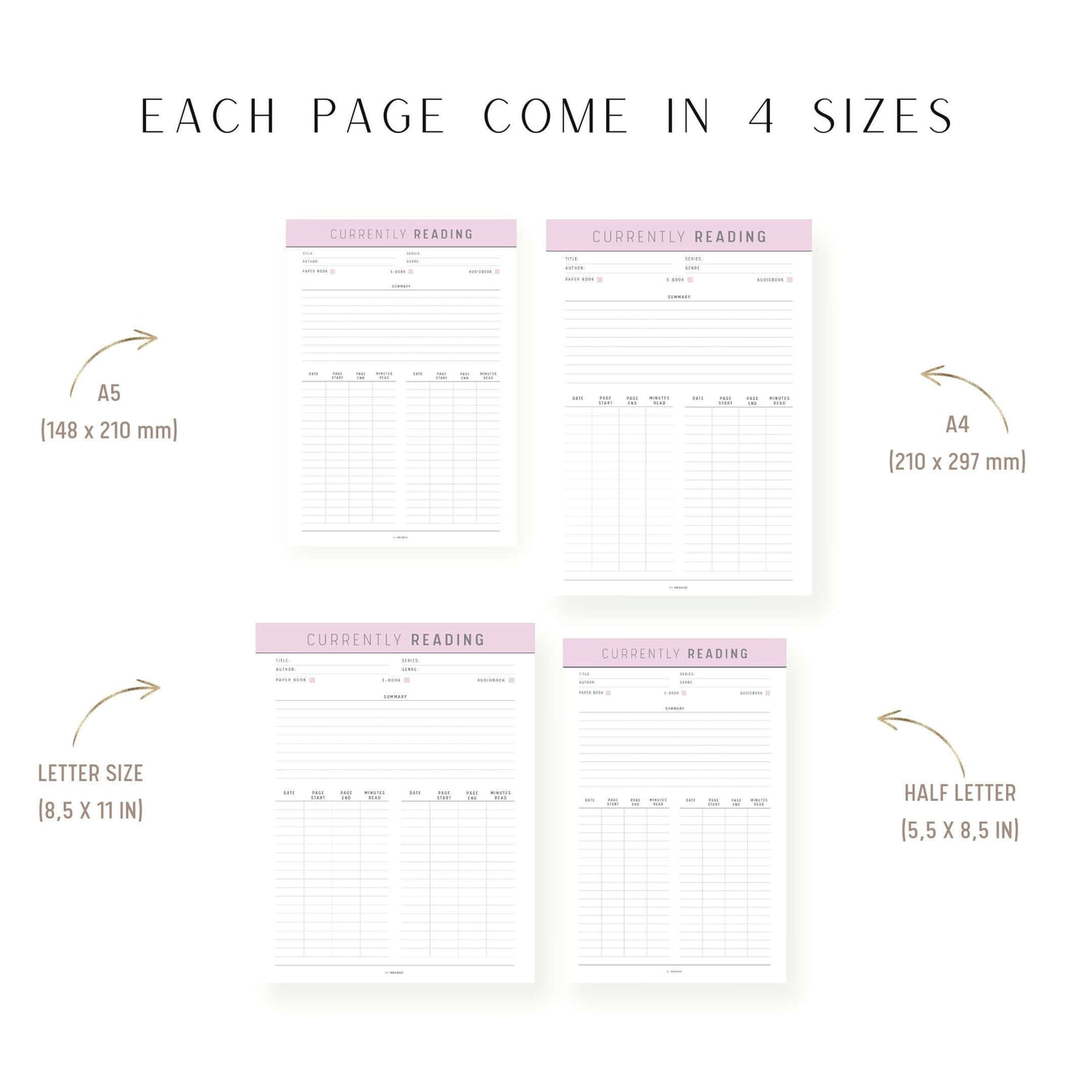 Currently Reading Template Printable - M223 – mrsneat