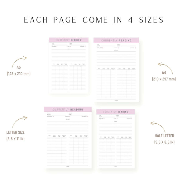 Currently Reading Template Printable - M223 – mrsneat