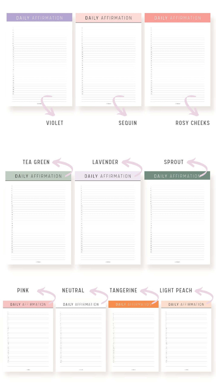 Daily Affirmation Journal Printable – mrsneat