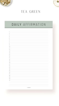 Daily Affirmation Journal Printable - M255 – mrsneat