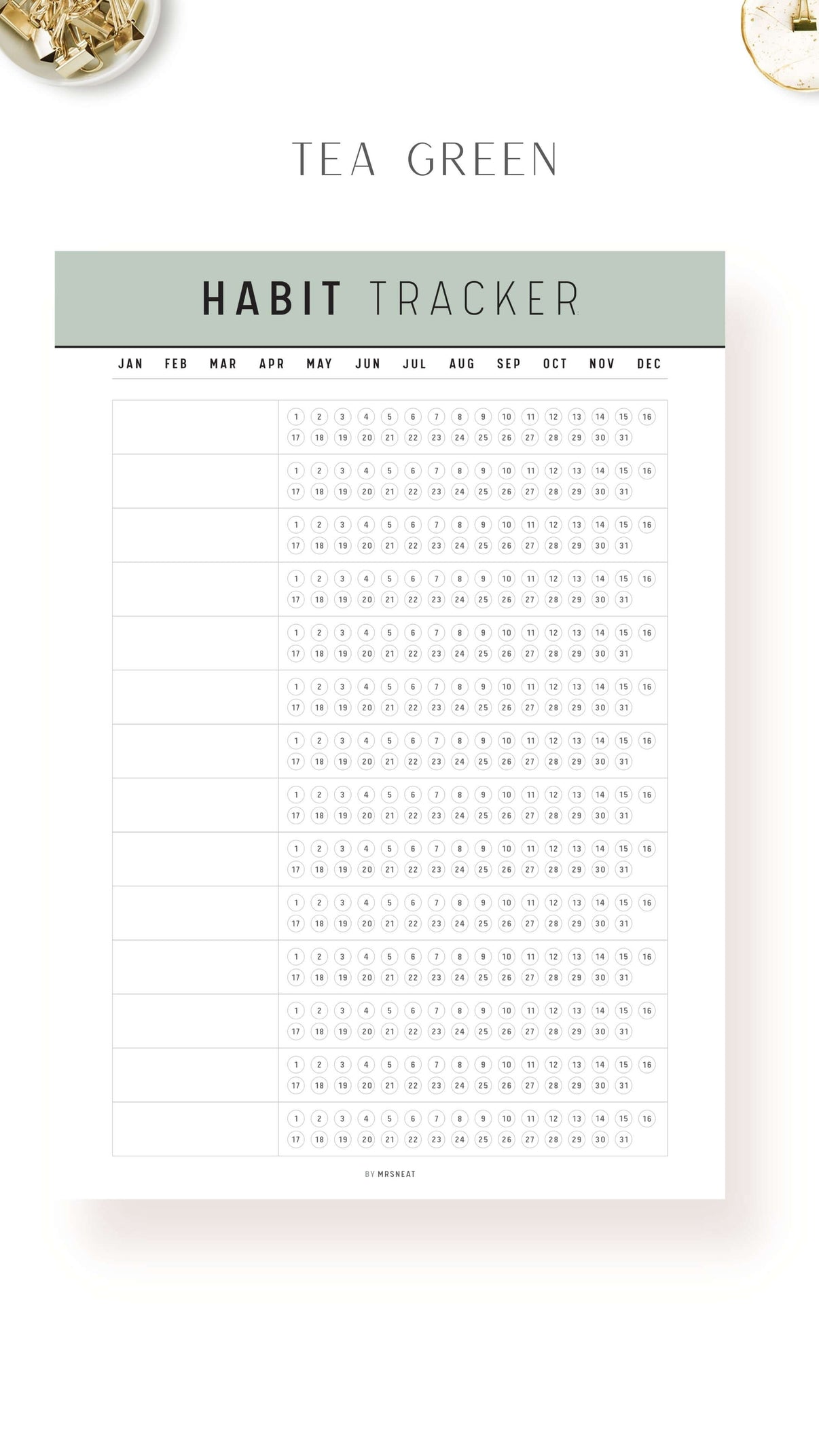 Printable Daily Habit Tracker Template – mrsneat