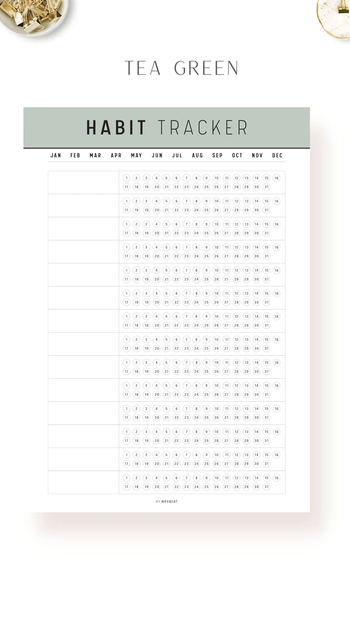 Printable Daily Habit Tracker Template – mrsneat