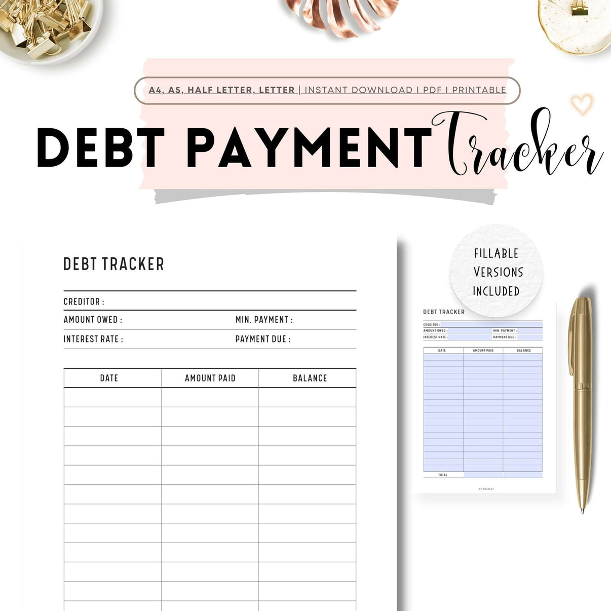 Debt Payment Tracker - M064 – mrsneat
