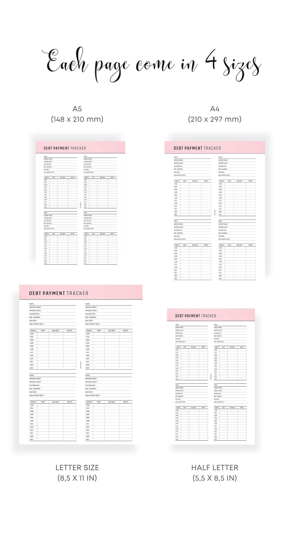 Printable Debt Payment Tracker – mrsneat