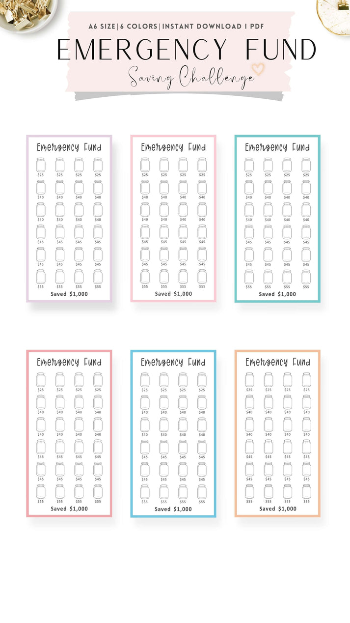 Emergency Fund A6 Mini Savings Challenge – mrsneat