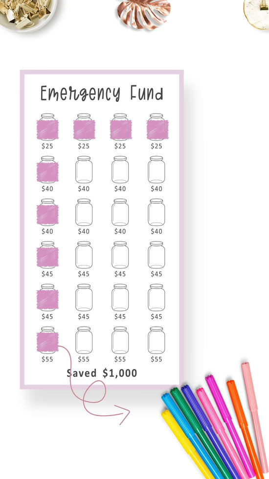 Emergency Fund A6 Mini Savings Challenge – mrsneat