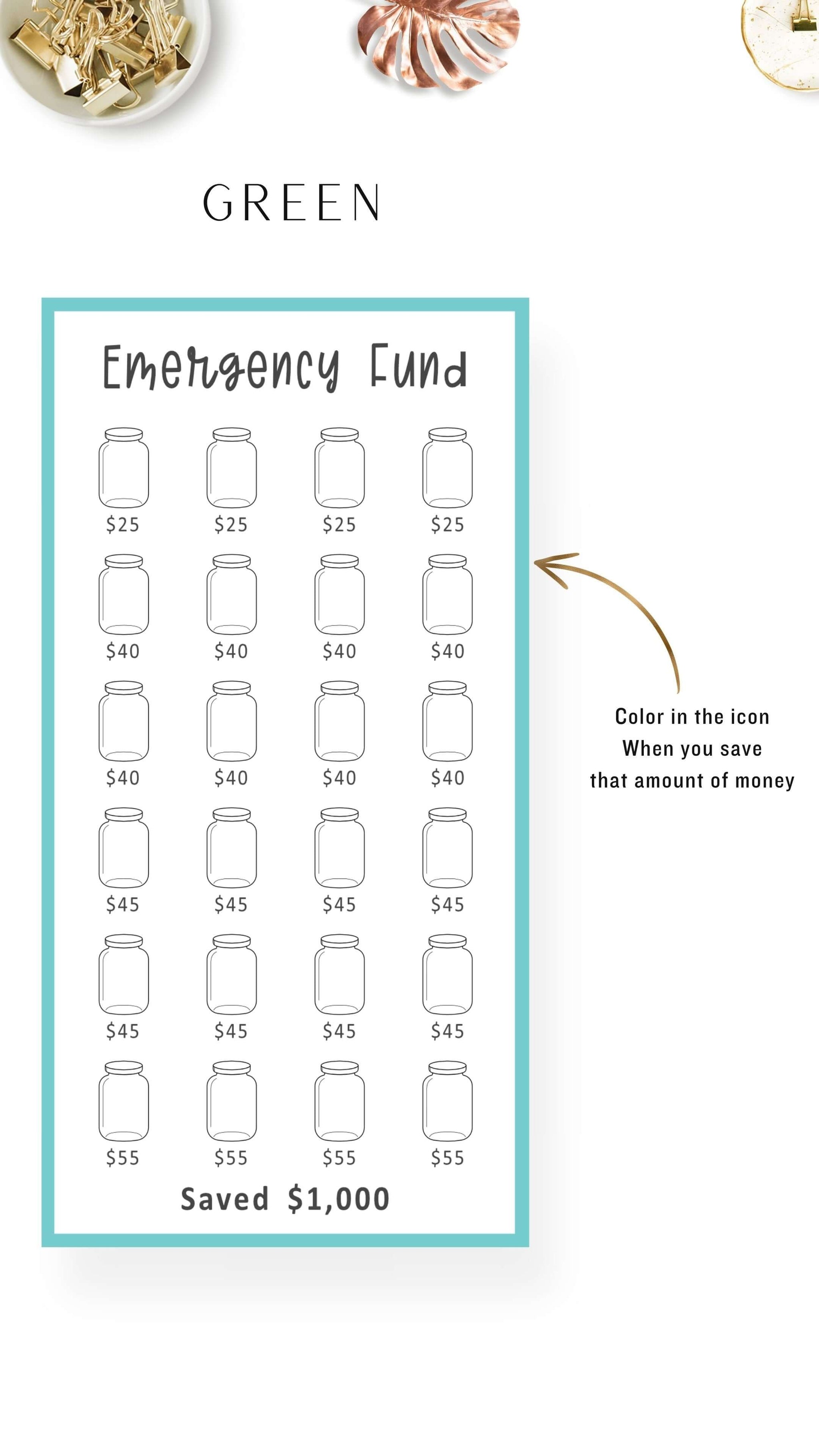 Emergency Fund A6 Mini Savings Challenge – mrsneat